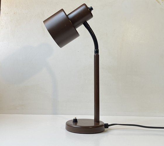 Danish Modern Adjustable Brown Desk Lamp from Vitrika, 1970s for sale ...