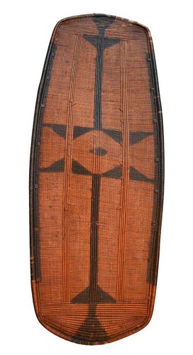 Antique African Fiber War Shield from the Ngbandi Tribe for sale at Pamono