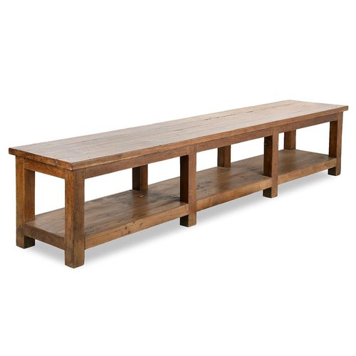 Long Wooden Coffee or Low Console Table for sale at Pamono