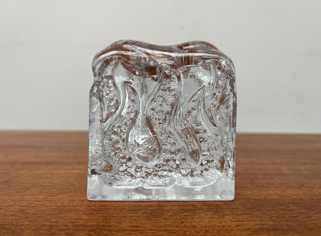 Mid-Century Glass Candleholder by Kurt Wokan for Ingrid Glas, Germany ...