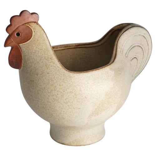 Moderne skandinavische Easter Hen Bowl aus Steingut von Lisa Larson ...