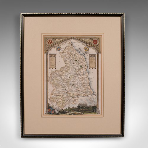 Antique Lithography Map for sale at Pamono
