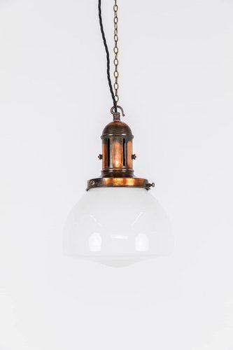 Hängelampe aus Opalglas von Benjamin Electric Manufacturing Company bei ...