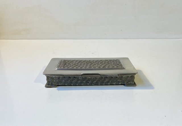 Brutalist Box in Pewter from Perletinn, Norway, 1960s for sale at Pamono