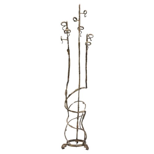 Spiral Coat Rack in Steel, 1920s for sale at Pamono