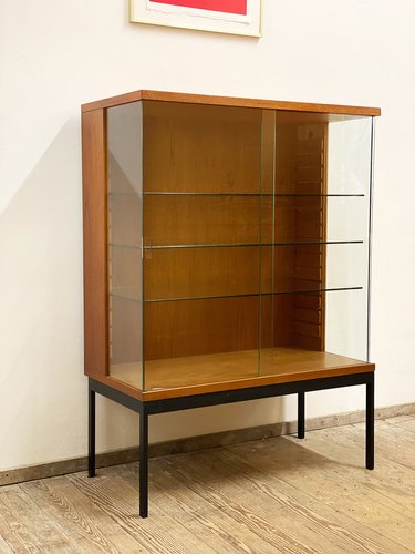 Mid Century Display Showcase Cabinet in Teak by Dieter Waeckerlin for sale at Pamono