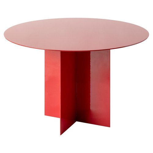 Grande Table Basse Ronde Rouge par Secondome Edizioni en vente sur Pamono