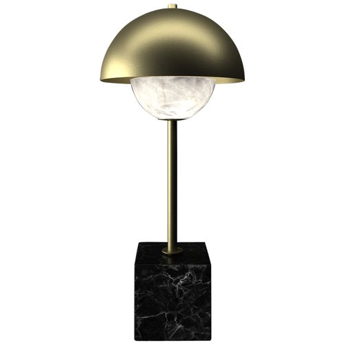 Apollo Table Lamp in Brushed Brass by Alabastro Italiano for sale at Pamono
