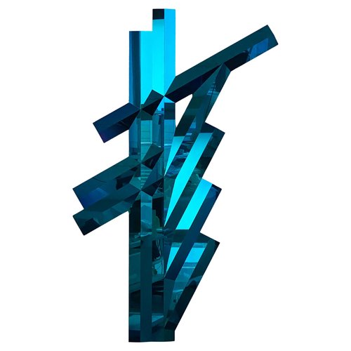 Galactica I Blue Mirror Sculpture by SB26 for sale at Pamono