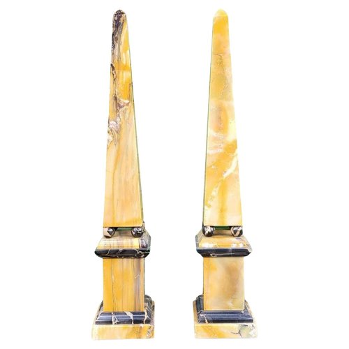 Italian Yellow Marble Obelisks, Early 20th Century, Set of 2 for sale ...
