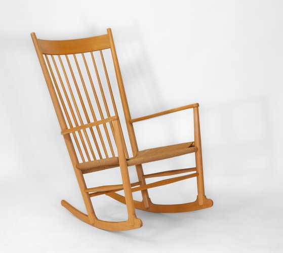 Danish Beech Model J16 Rocking Chair by Hans J. Wegner for FDB, 1966 ...