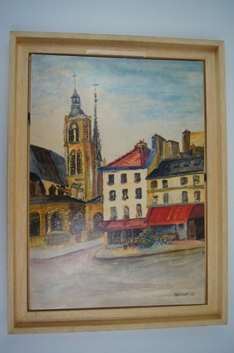 Georges Wolinski, View of Paris, Oil on Panel, 1982, Framed for sale at ...