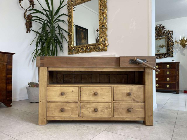 Narrow Workbench with Drawers for sale at Pamono