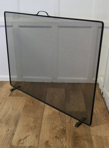 Large Black Iron Mesh Fire Guard, 1960s for sale at Pamono