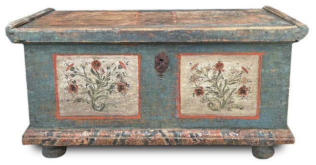 Tyrolean Painted Chest, Early 19th Century for sale at Pamono