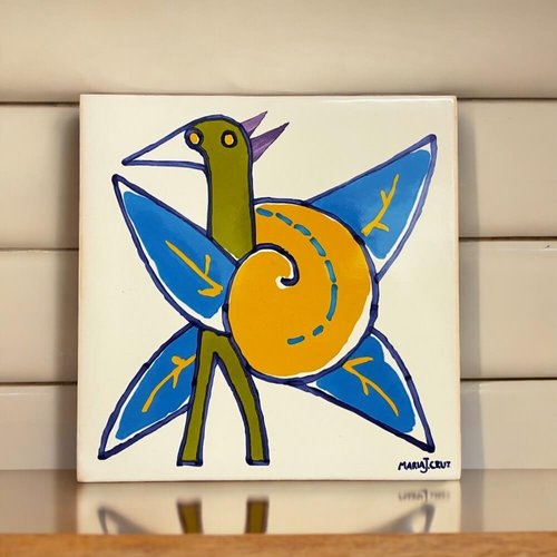 Portuguese Serigraphic Ceramic Tile by Maria J Cruz for Viuva Lamego ...