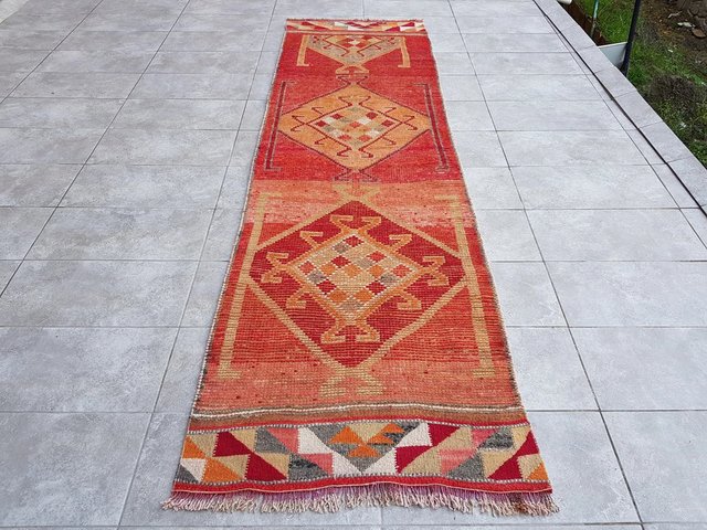 Orange Runner Rug, 1960s for sale at Pamono