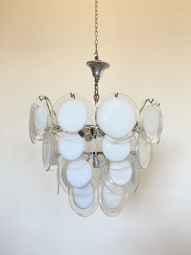 Glass Disc Ceiling Light from Vistosi, 1960s for sale at Pamono