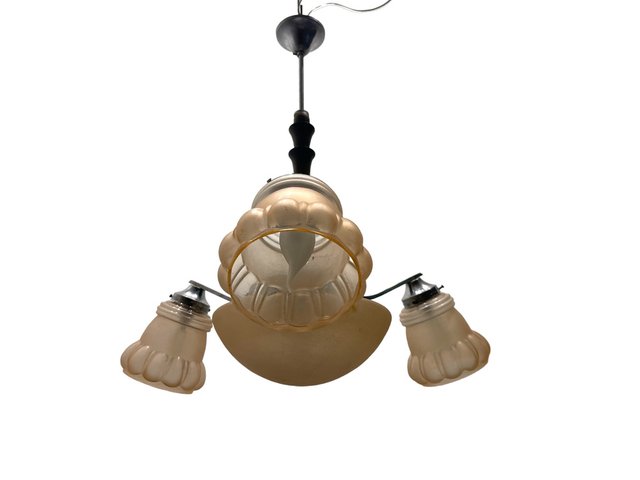 Art Deco Pink Glass Pendant Light 1950s For Sale At Pamono