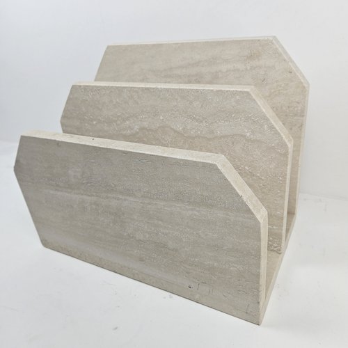 Italian Travertine Magazine Rack, 1990s for sale at Pamono