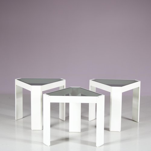 Tony Modular Stacking Tables by Porada Arredi, Italy, 1970s, Set of 3 ...