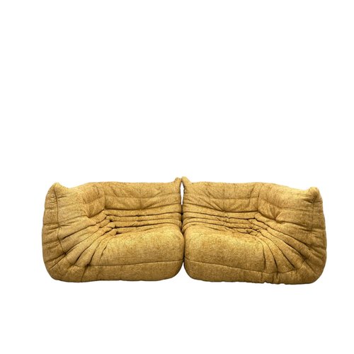 Set of Vintage Yellow Two Corners Modular Sofa from Ligne Roset Togo ...