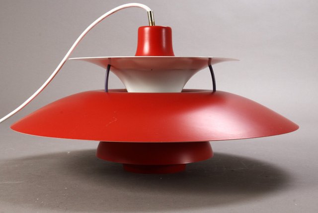 Vintage Red Model Ph5 Pendant Lamp by Poul Henningsen for Louis Poulsen ...