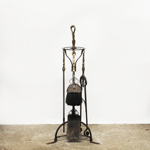 Arts & Crafts Fire Companion Set, 1900s, Set of 5 for sale at Pamono