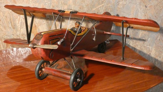 Aereo modello Francesco Baracca SPAD S.XIII in legno dipinto a mano ...