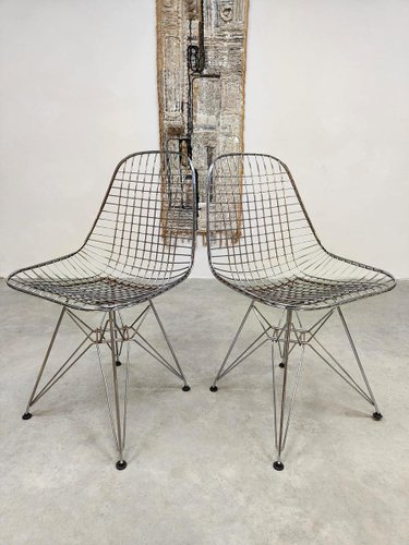 Vintage Wire Chair DKR Wire Chairs Charles and Ray Eames for Vitra ...