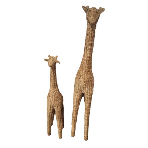 Wicker Giraffe Sculptures, 1990s, Set of 2 for sale at Pamono