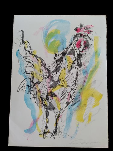 Ernesto Treccani, 8 Color Composition, Etching and Mixed Media, 1970s ...