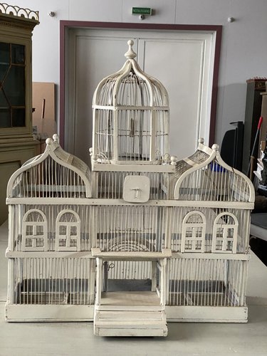 Volière Vintage Blanche, 1900s en vente sur Pamono