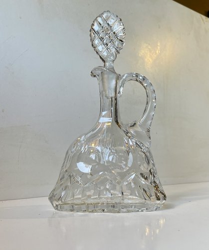 French Cut Crystal Port Decanter with Handle, 1950s for sale at Pamono