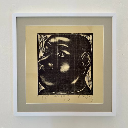 Portrait of a Man, 1972, Linocut, Framed for sale at Pamono