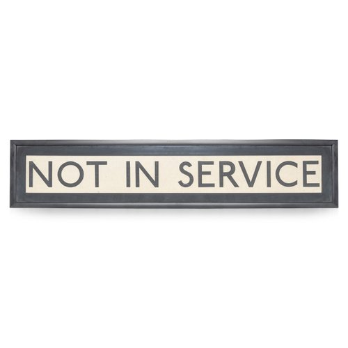 Vintage 20th Century Not in Service Framed London Red Route Bus Sign ...