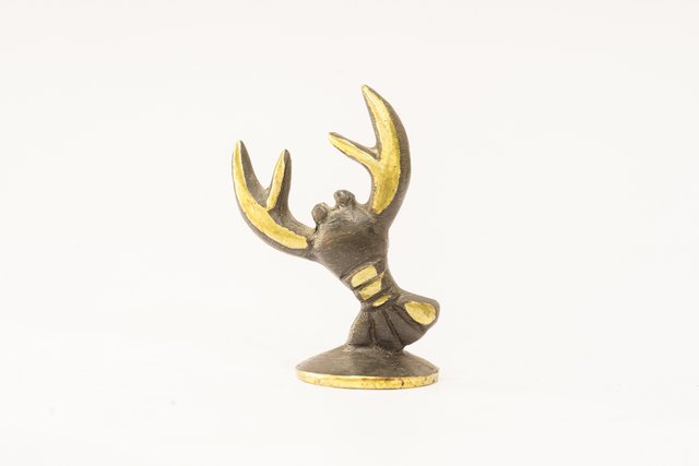 Brass Cancer Zodiac Sign Figurine by Walter Bosse for Herta Baller ...