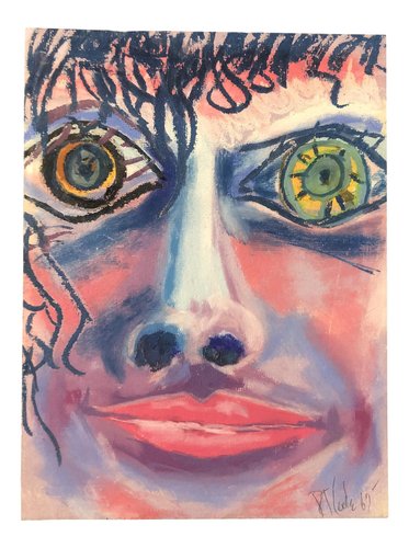 Robert Cooke, Portrait, Pastel Drawing, 1960s en venta en Pamono