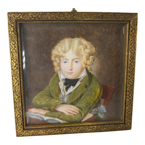 After Daniel Saint, Untitled, 19th Century, Watercolor Portrait ...