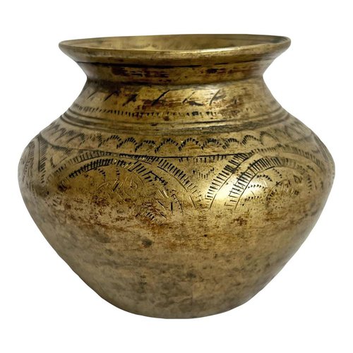 Antique Brass Ritual Pot for sale at Pamono