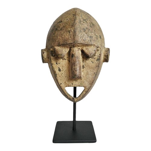 Antique Bronze Mask on Stand for sale at Pamono
