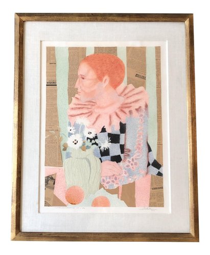 Jacques Boeri, Ohne Titel, Collagen Portrait Painting, 1976 bei Pamono ...