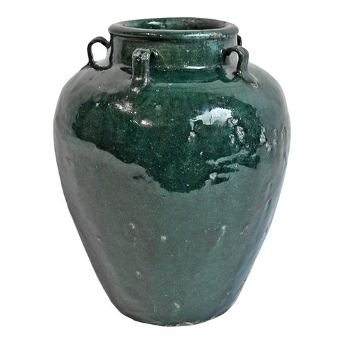 Antique Jade Green Ceramic Jar for sale at Pamono
