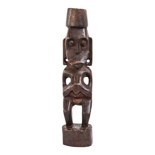 Vintage Borneo Wood Female Figure for sale at Pamono