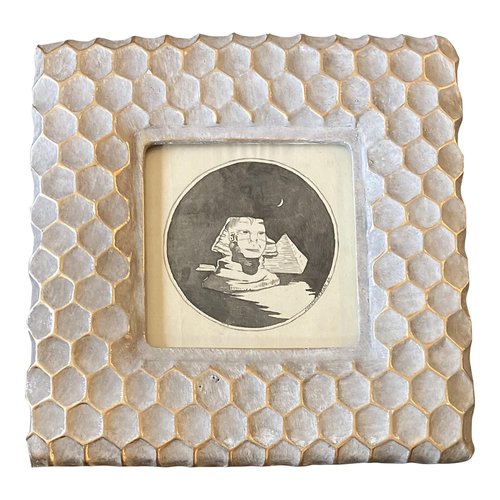 Art Deco Sphinx Miniature, 1920s, Ink Drawing, Framed for sale at Pamono