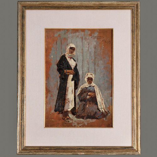 Ettore Cercone, Female Portraits, 1885, Oil Painting, Framed for sale ...