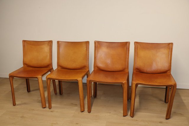 Cab 412 Stühle von Mario Bellini, Cassina Edition, 1970er, 4er Set bei ...