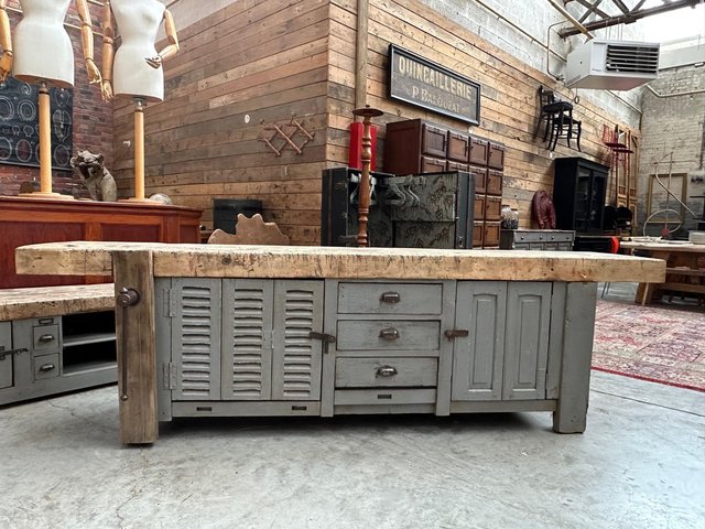 Gray Workbench, Early 20th Century for sale at Pamono