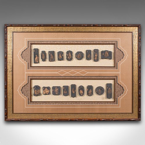 Large Antique Chinese Victorian Qing Ink Stone Display Set with ...