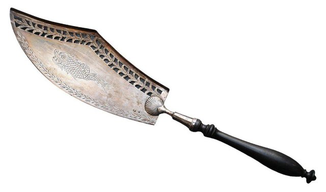 Fish Serving Shovel in Sterling Silver, 1800s for sale at Pamono